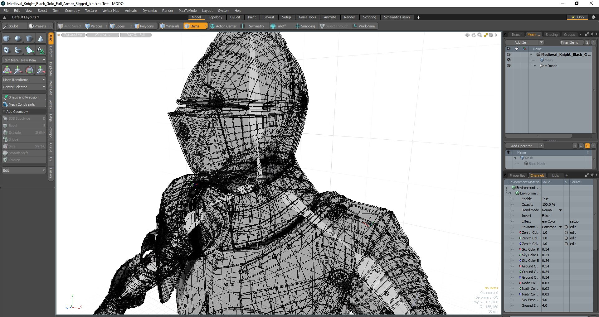 3D Medieval Knight Black Gold Full Armor Rigged For Modo - TurboSquid ...