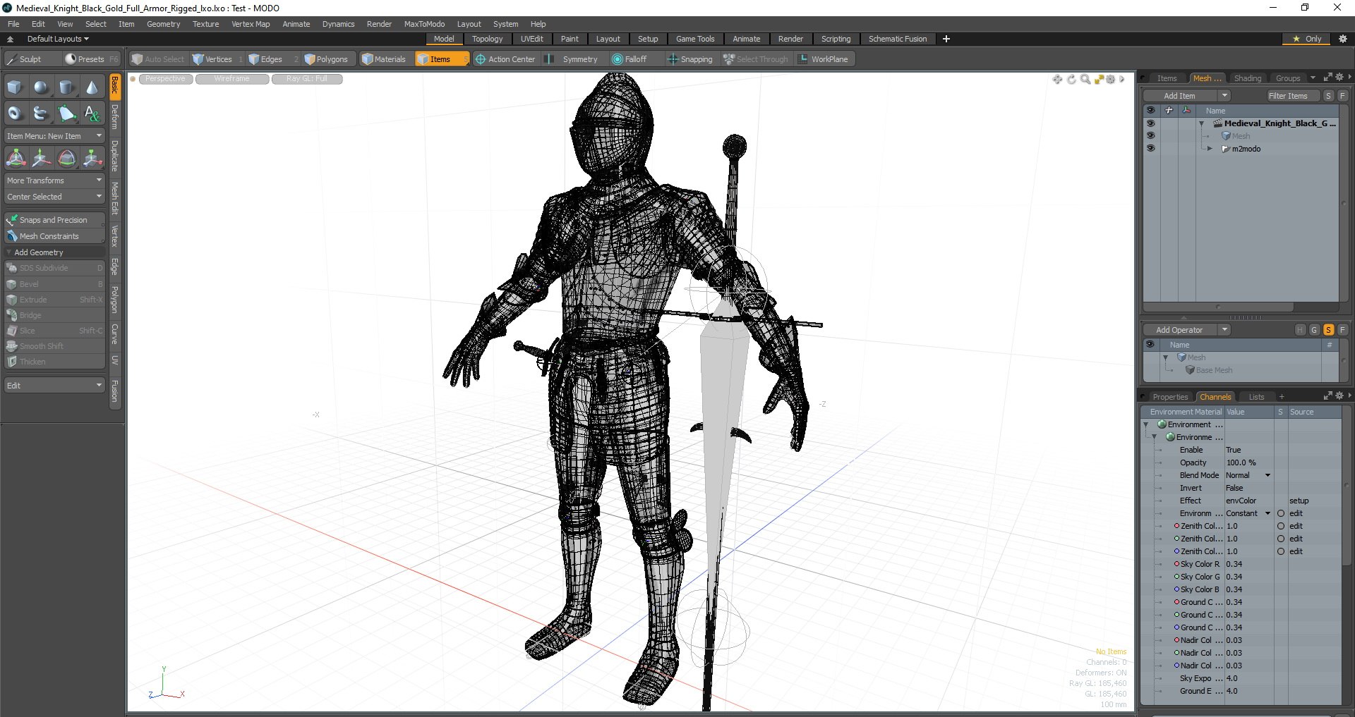 3D Medieval Knight Black Gold Full Armor Rigged For Modo - TurboSquid ...