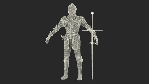 3D Medieval Knight Black Gold Full Armor Rigged for Modo - TurboSquid ...