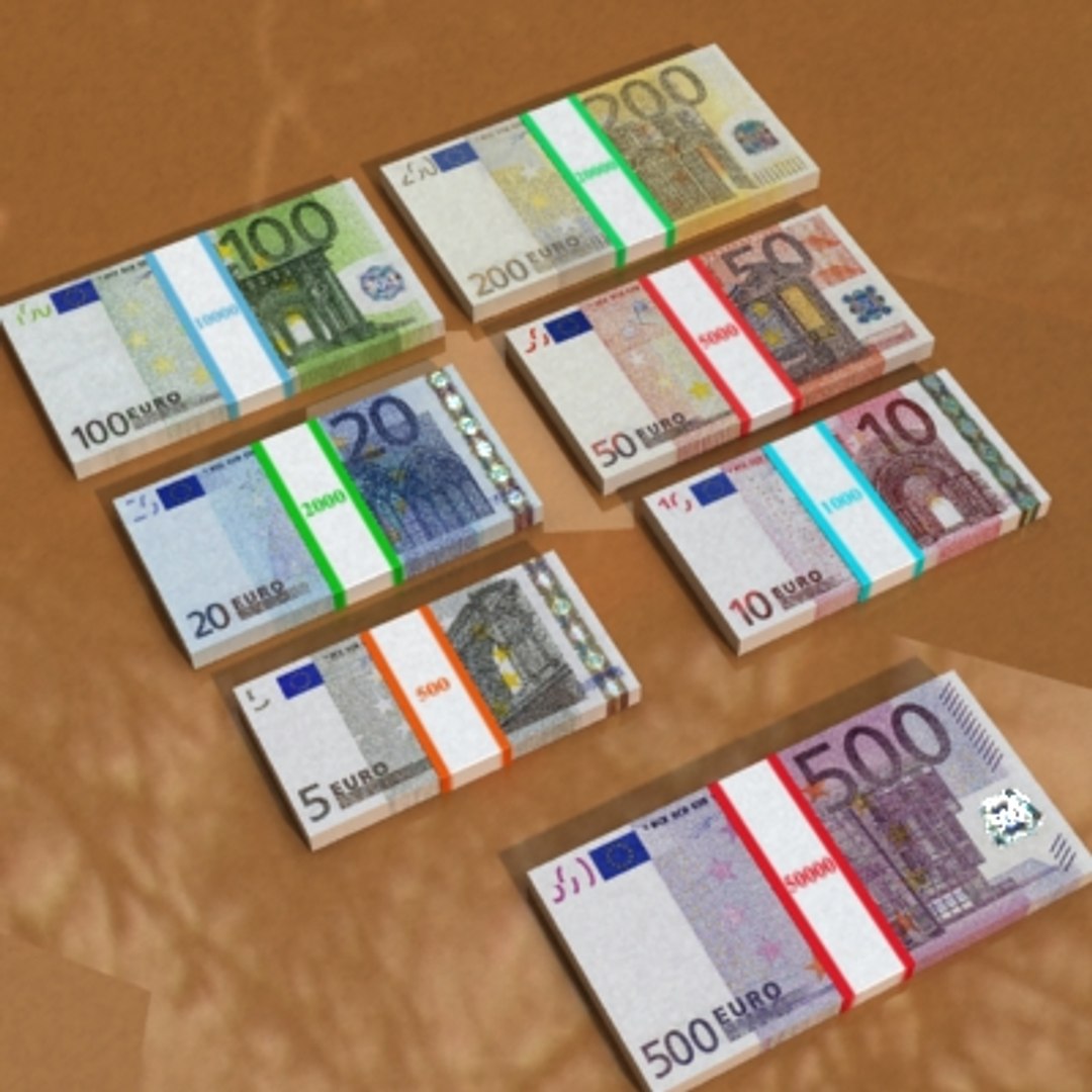 3d Complete Banknotes Euro Collectively