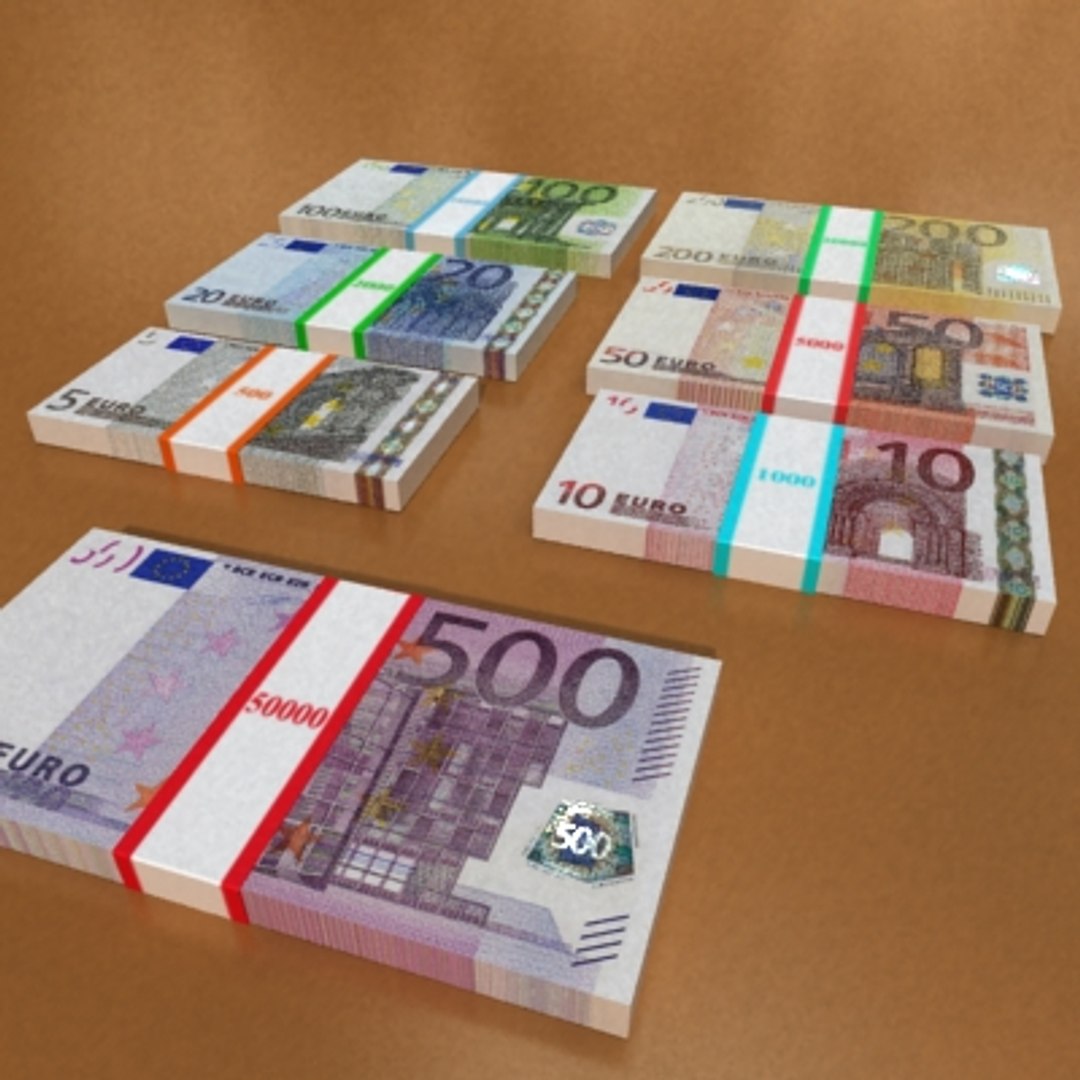 3d Complete Banknotes Euro Collectively