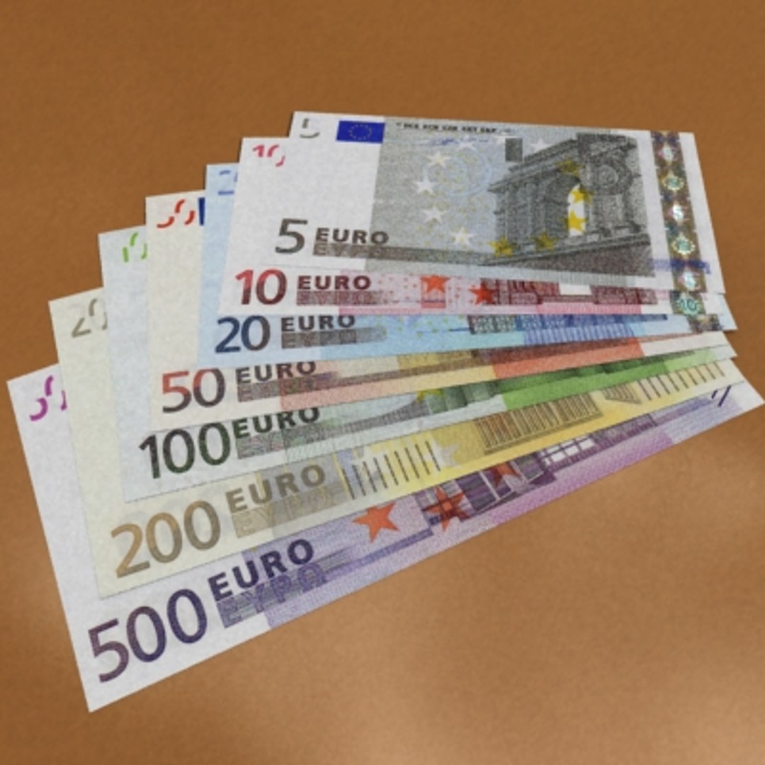 3d Complete Banknotes Euro Collectively