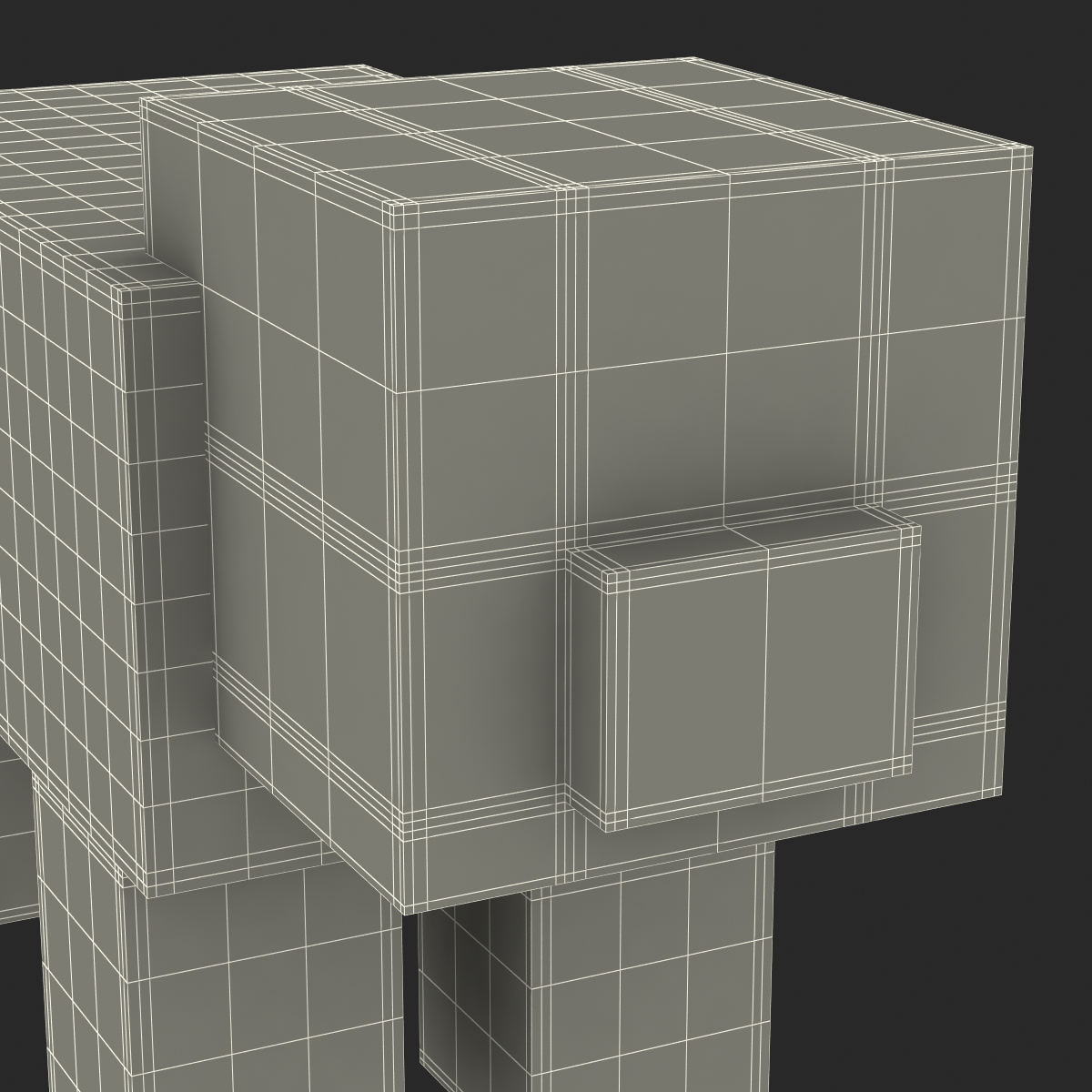 3d minecraft pig saddle