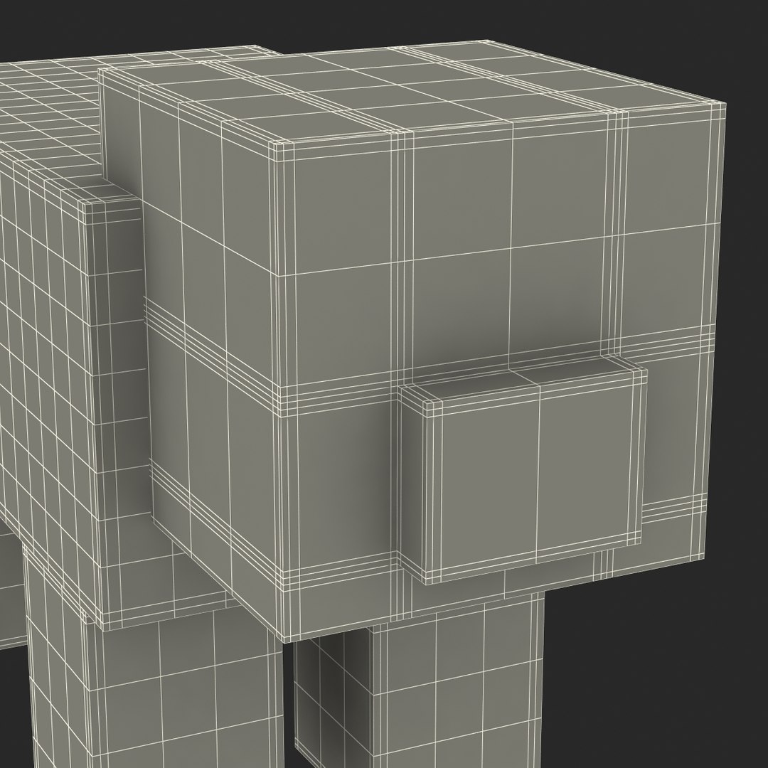 3d minecraft pig saddle