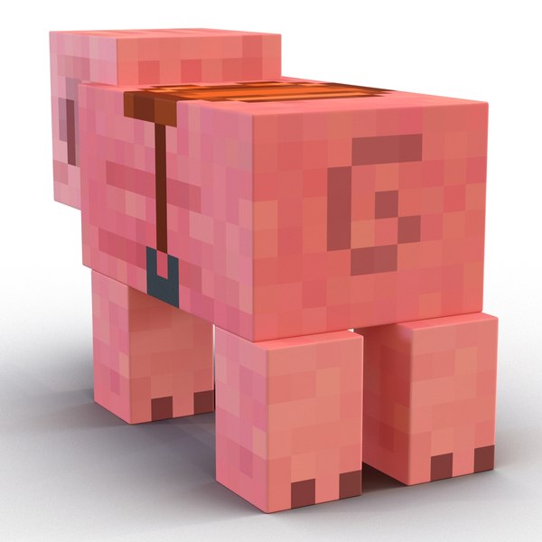 modelo 3d Minecraft Cerdo con Sillín Modelo 3D - TurboSquid 1017054