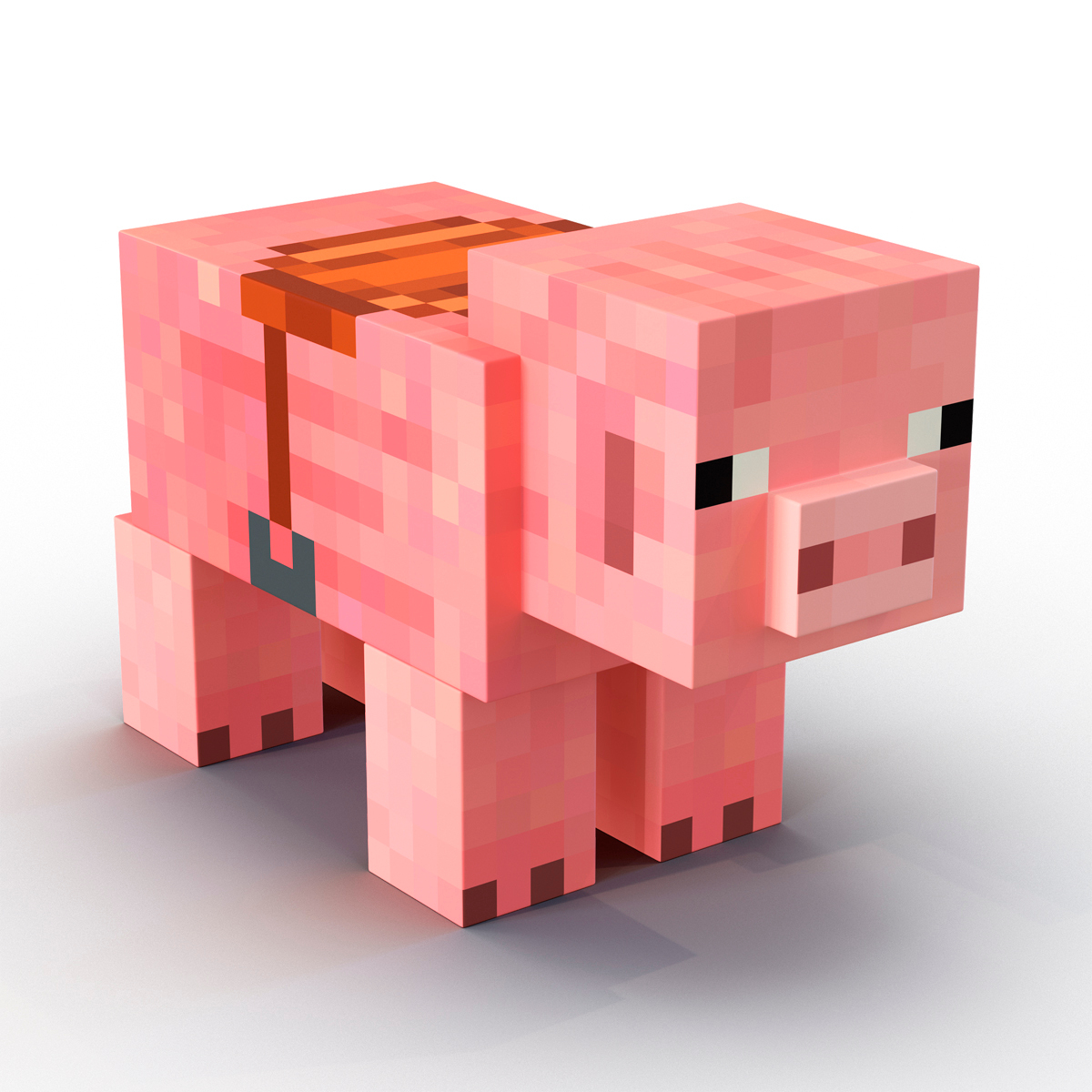 modelo 3d Minecraft Cerdo con Sillín Modelo 3D - TurboSquid 1017054