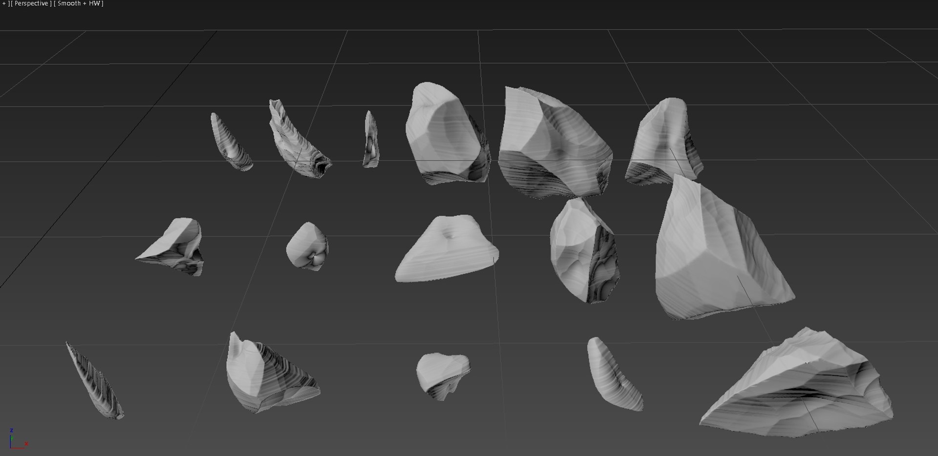 3D Obsidian Rocks HD Pack 2 - 16 Pieces - TurboSquid 1746579