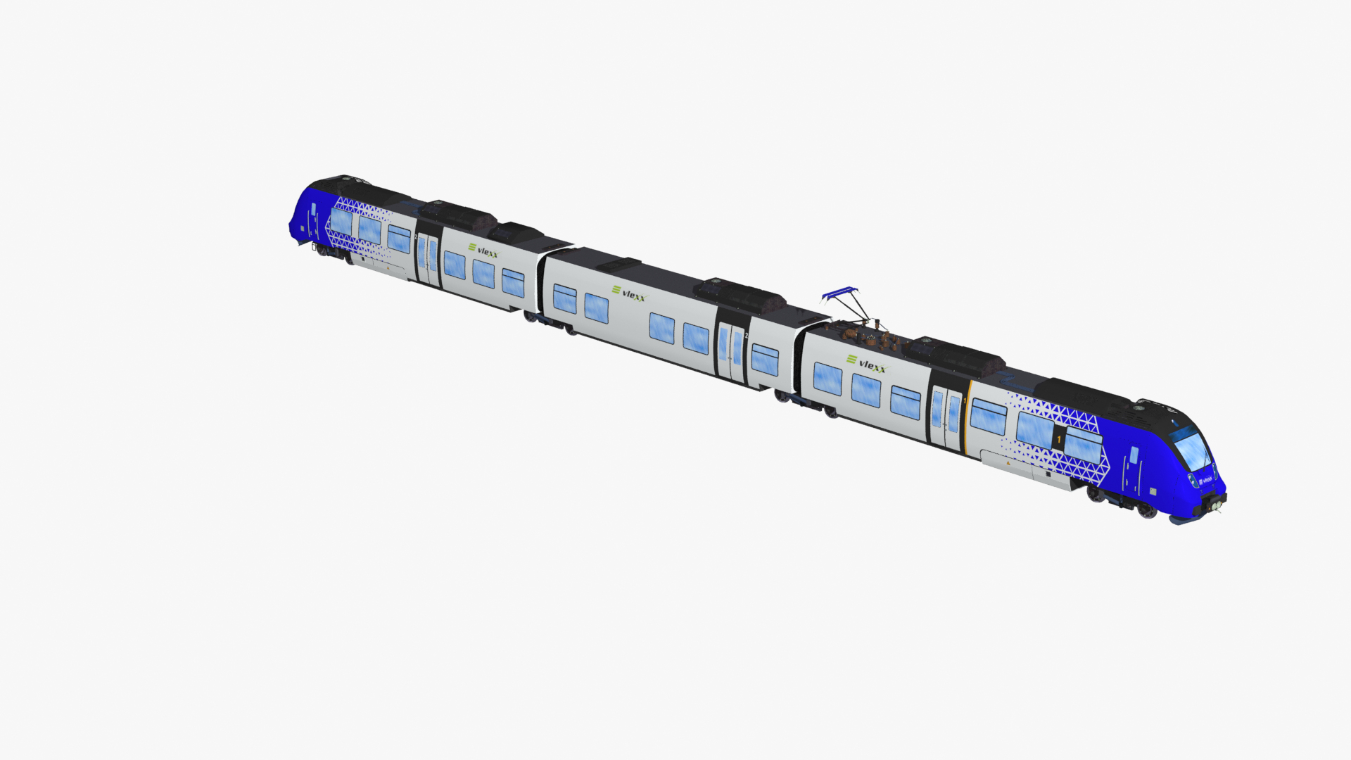 Bombardier Talent 2 - Vlexx Class 8442 - Electric Passenger Train 3D Model - TurboSquid 2222287