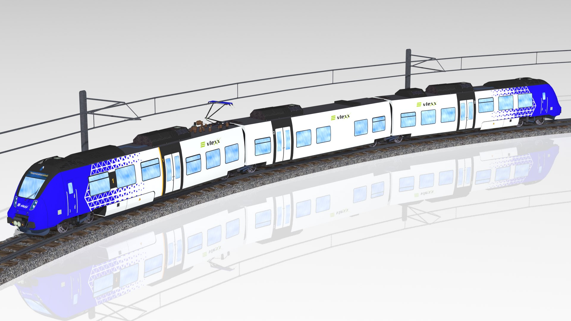 Bombardier Talent 2 - Vlexx Class 8442 - Electric Passenger Train 3D Model - TurboSquid 2222287