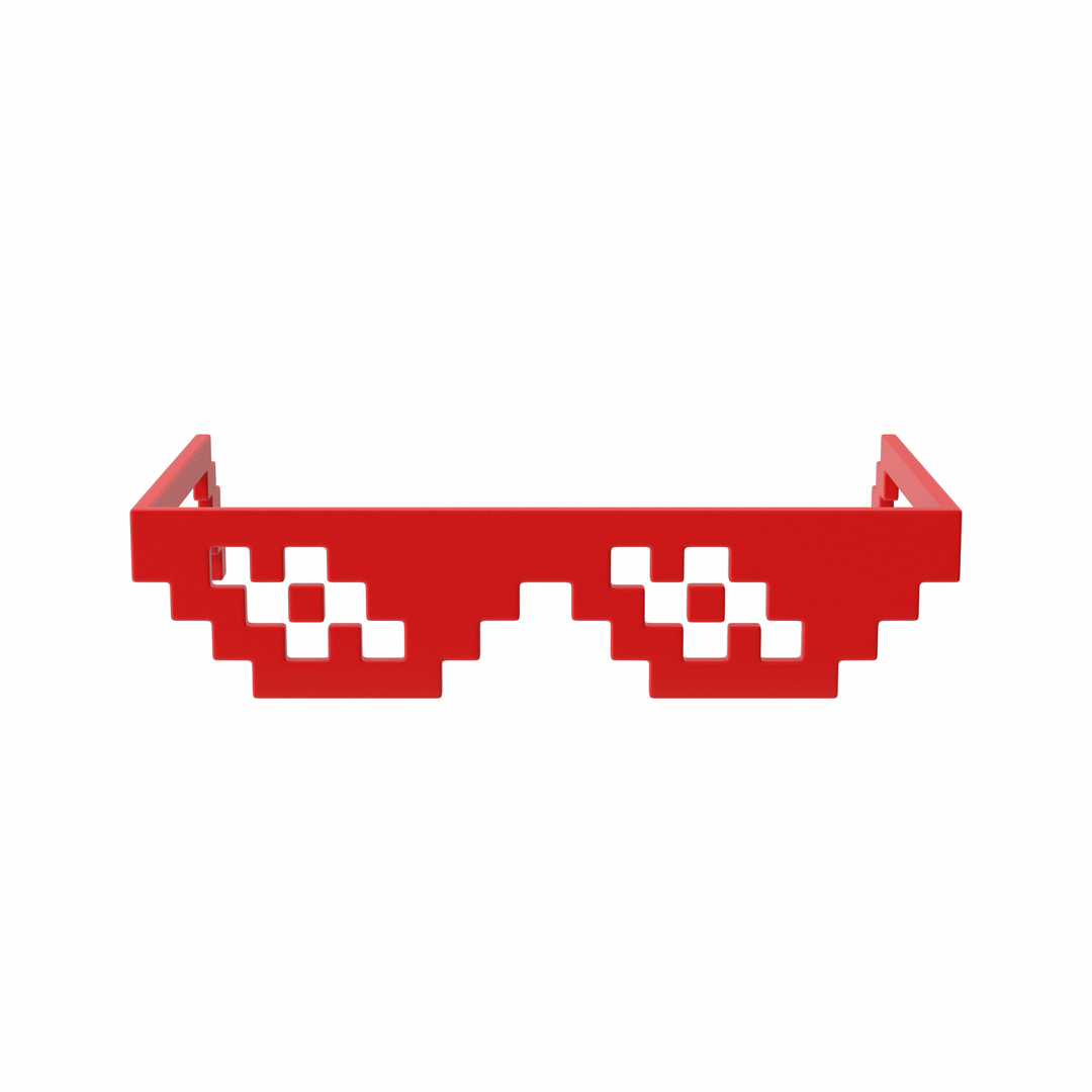 3D Red Meme Glasses model - TurboSquid 2180624