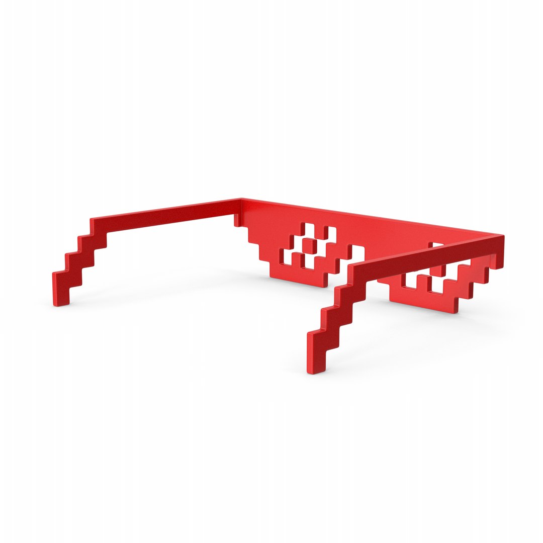 3D Red Meme Glasses model - TurboSquid 2180624