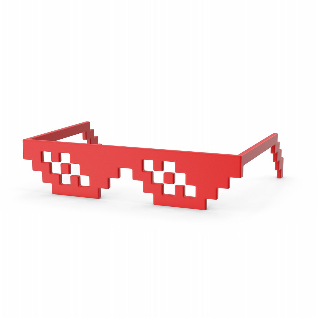 3D Red Meme Glasses model - TurboSquid 2180624