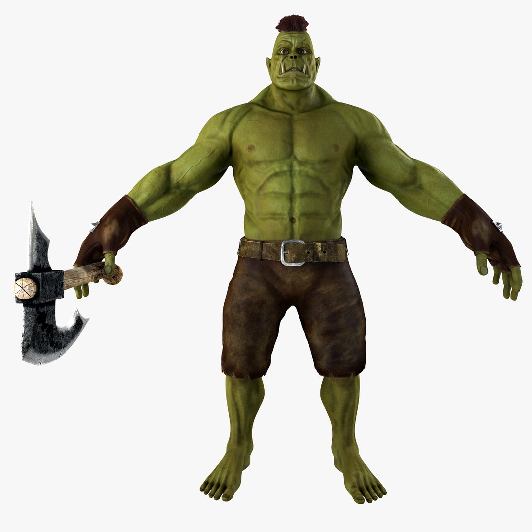 3d Orc Modeled