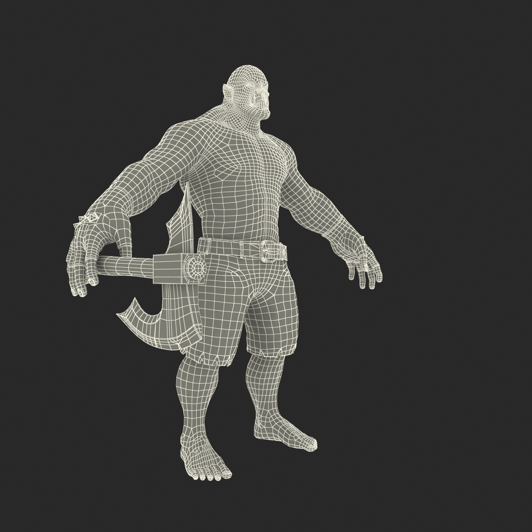 3d Orc Modeled