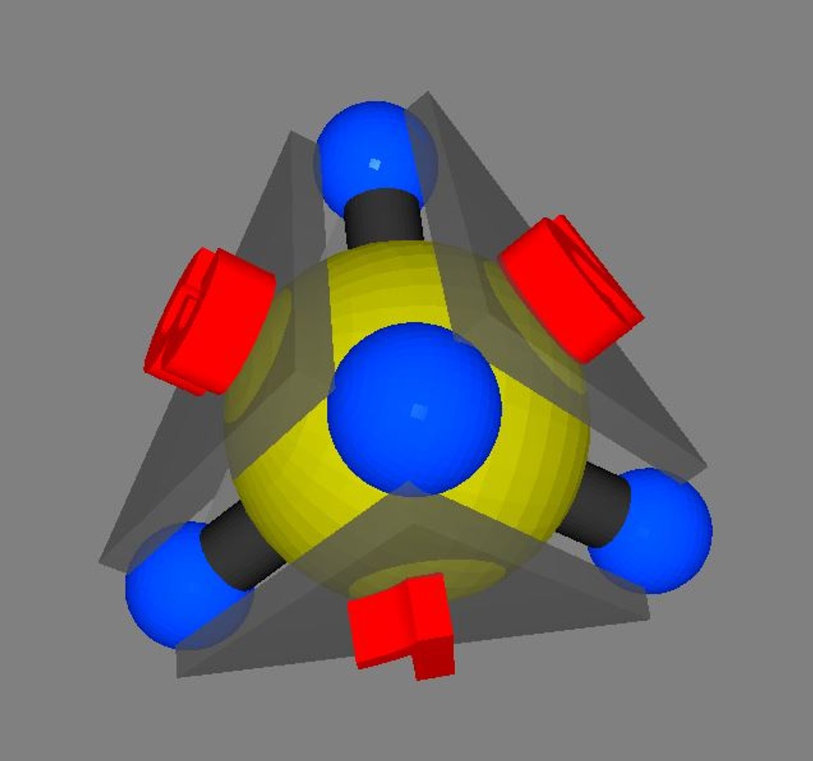 3D Methane Tetrahedral - TurboSquid 1184157