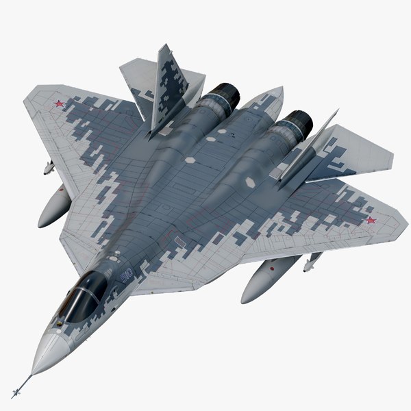 modelo 3d SU 57 Felon con cabina - Texturas de alta resolución ...