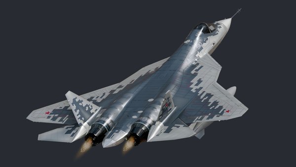modelo 3d SU 57 Felon con cabina - Texturas de alta resolución ...