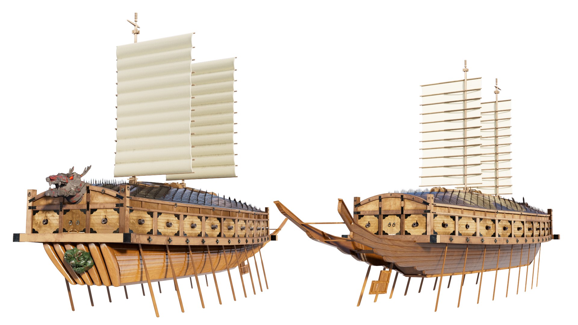 Turtle Ship 3D - TurboSquid 2209194