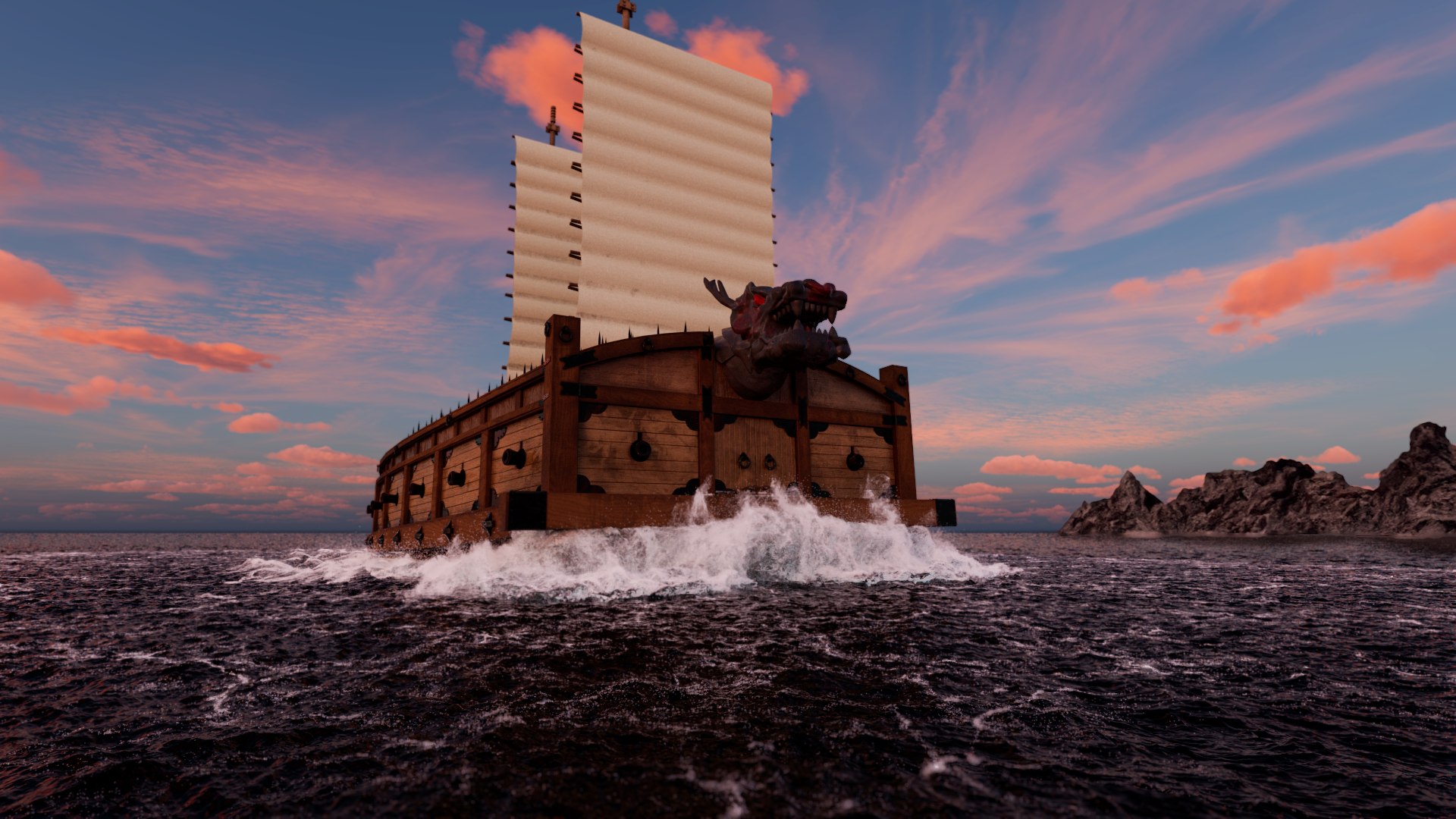 Turtle Ship 3D - TurboSquid 2209194