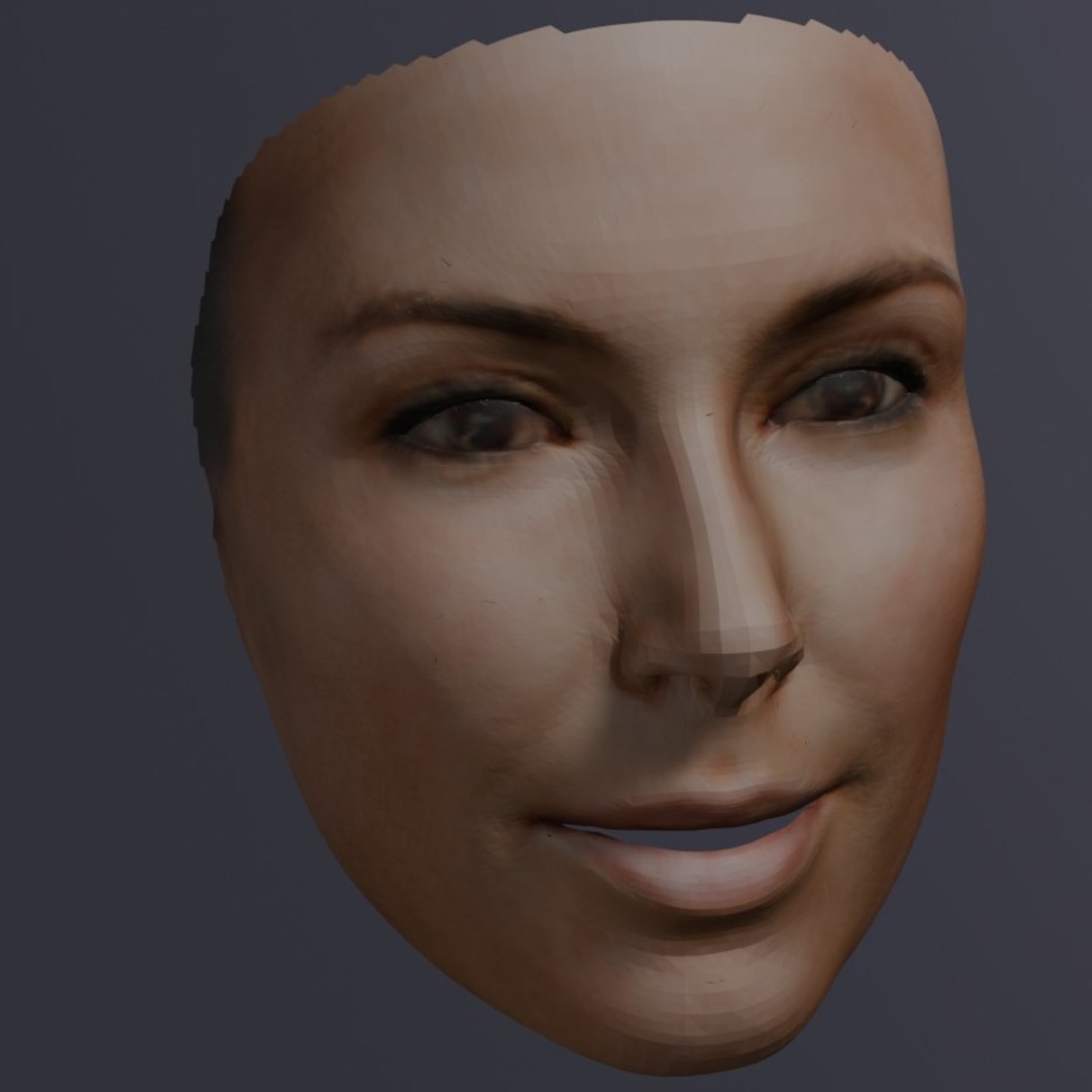 PopFace BaseMesh – Kim Kardashian Model 3D - TurboSquid 2257139