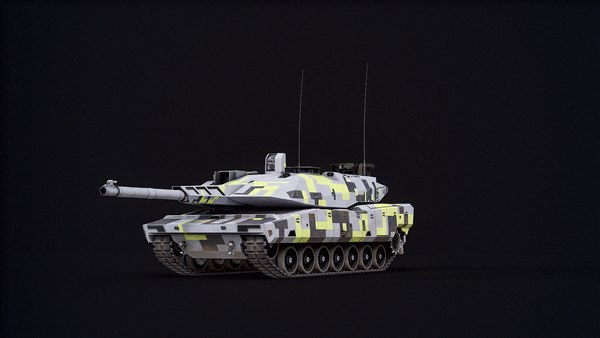 modelo 3d Panther KF51 tanque moderno equipado PBR - TurboSquid 2141957