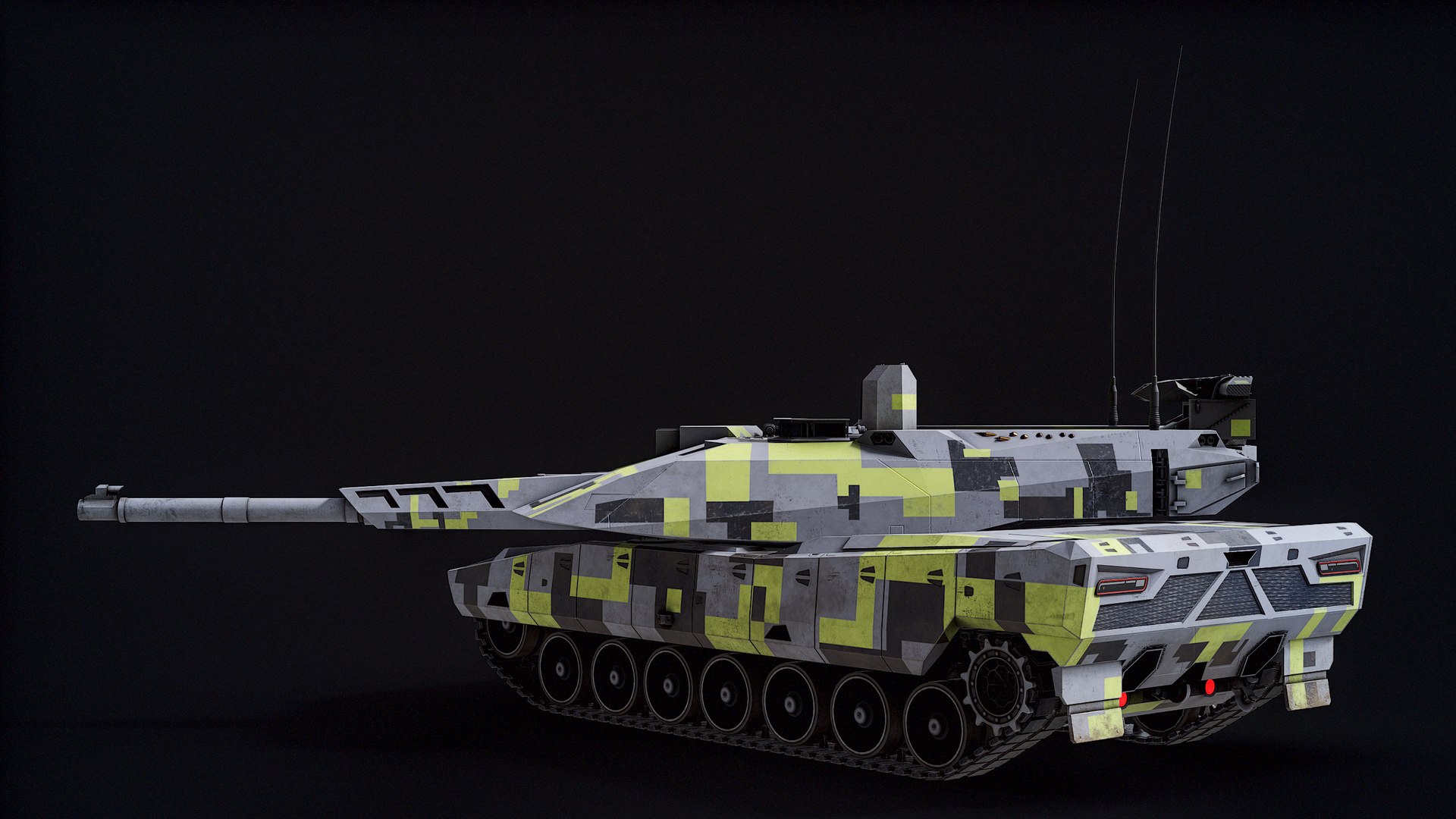 3D Panther KF51 Modern Tank Rigged PBR Model - TurboSquid 2141957