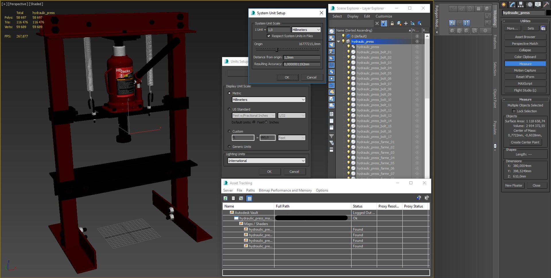 Press Hydraulic 3D Model - TurboSquid 1679766