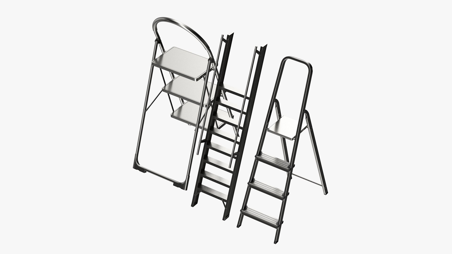 Extension Ladder Collection 3D Model - TurboSquid 2275386