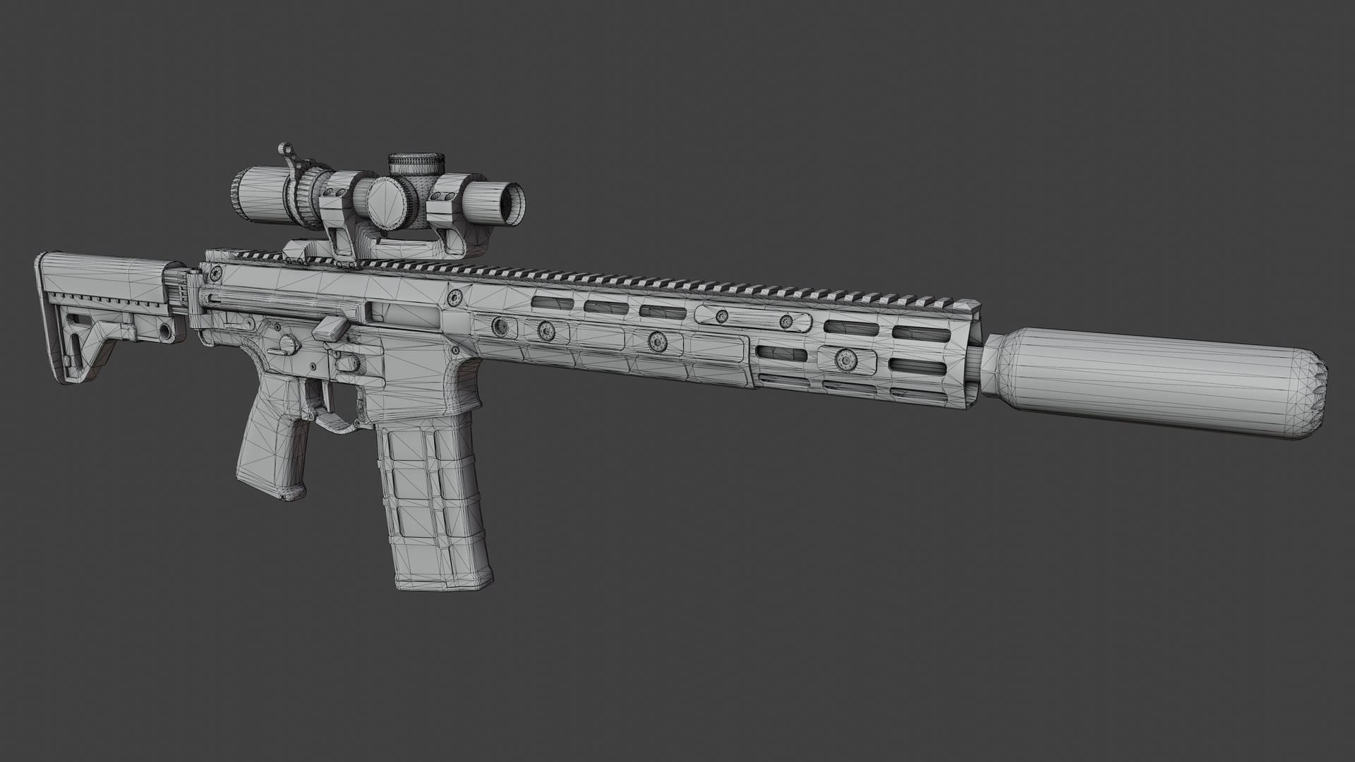 3D FN LICC IWS Rifle - TurboSquid 2139932