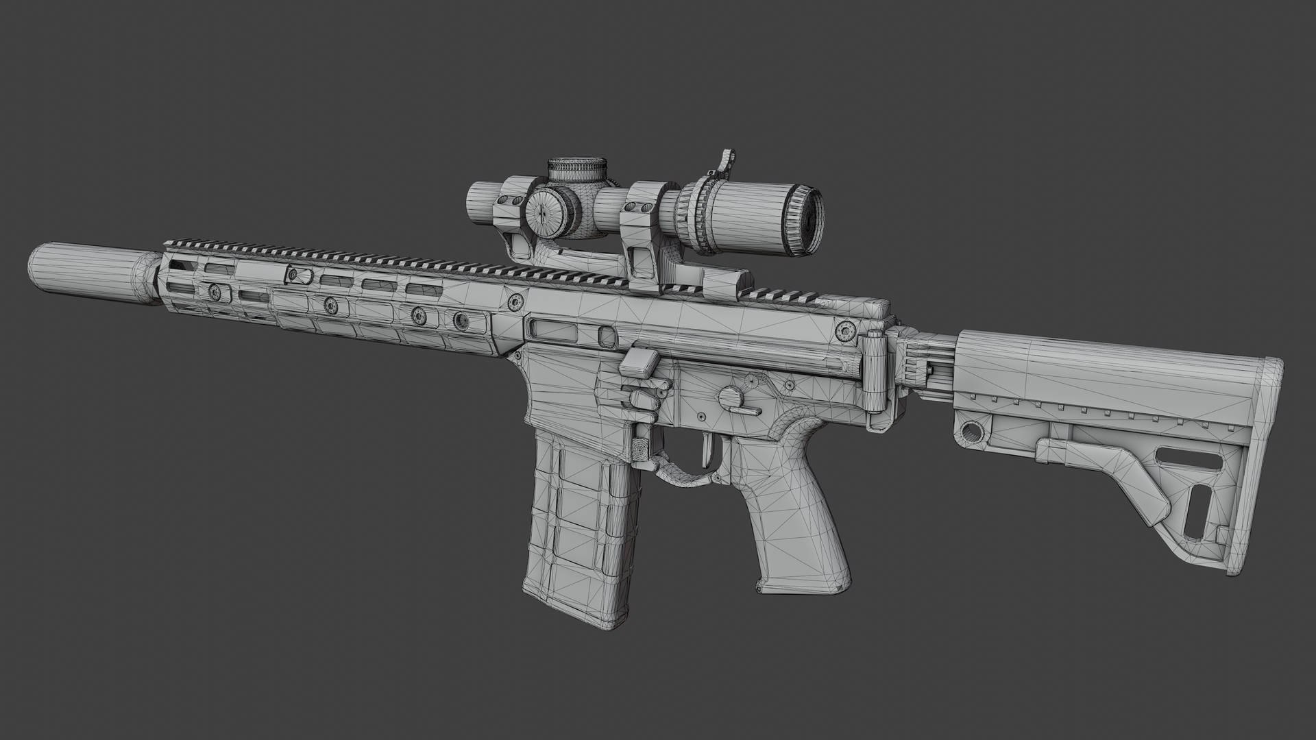 3D FN LICC IWS Rifle - TurboSquid 2139932