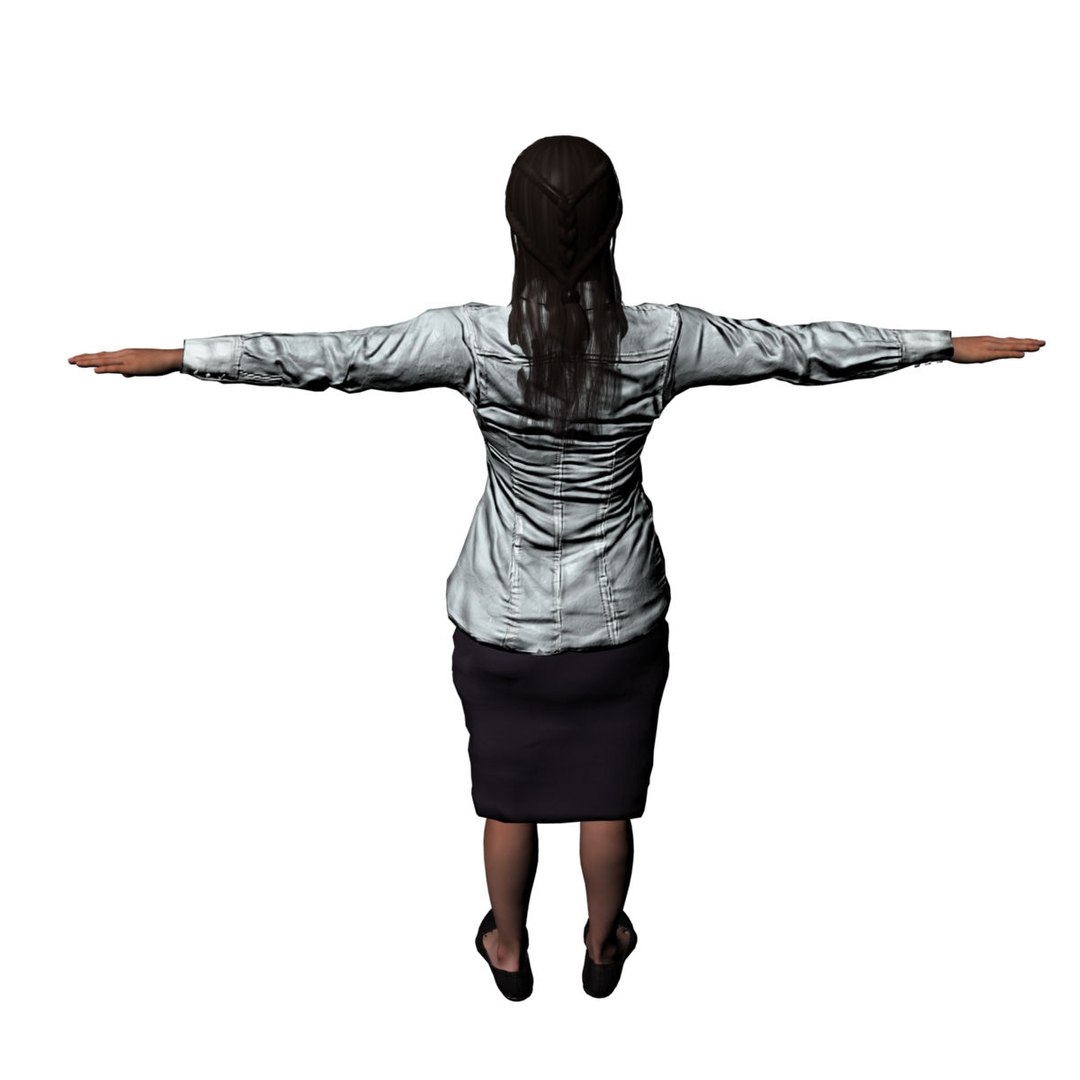 Modeled Character T-pose 3d Model