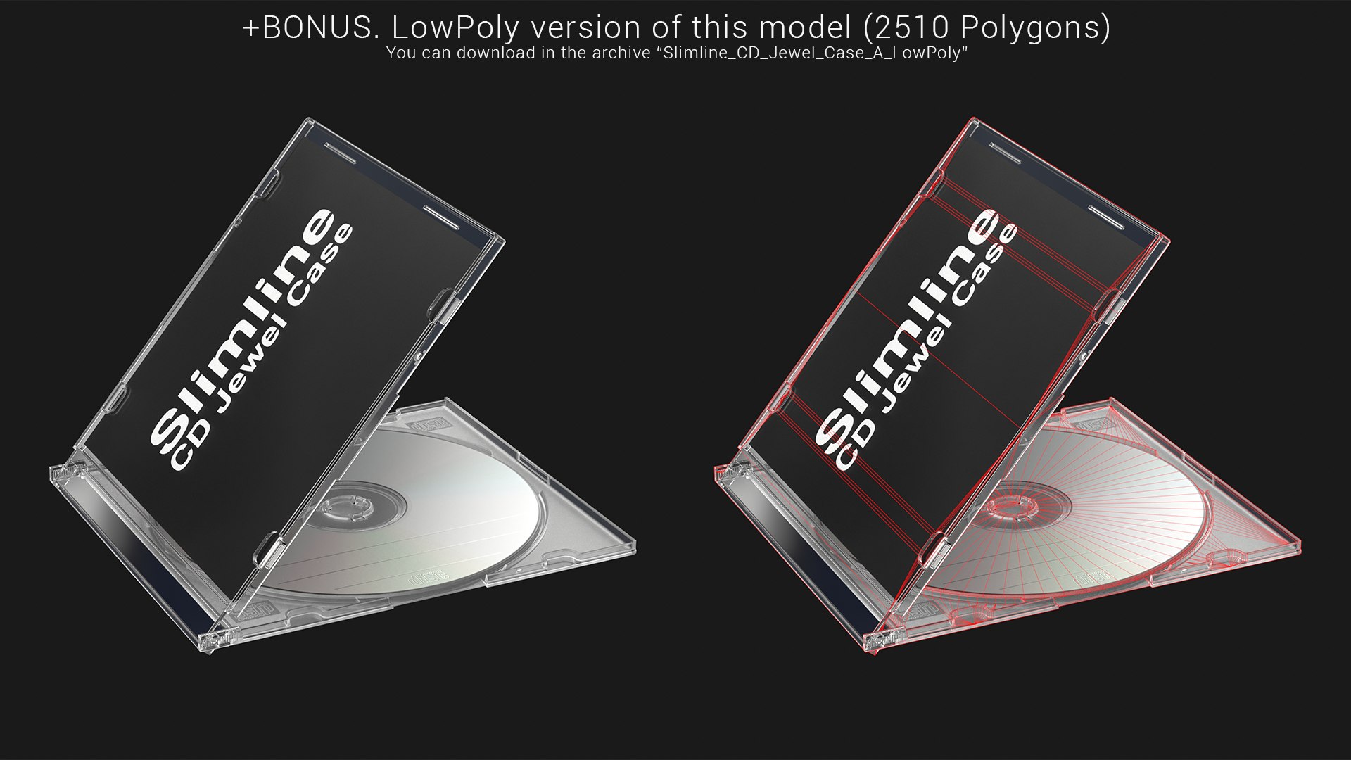 Slimline CD Jewel Case A Model - TurboSquid 2239451