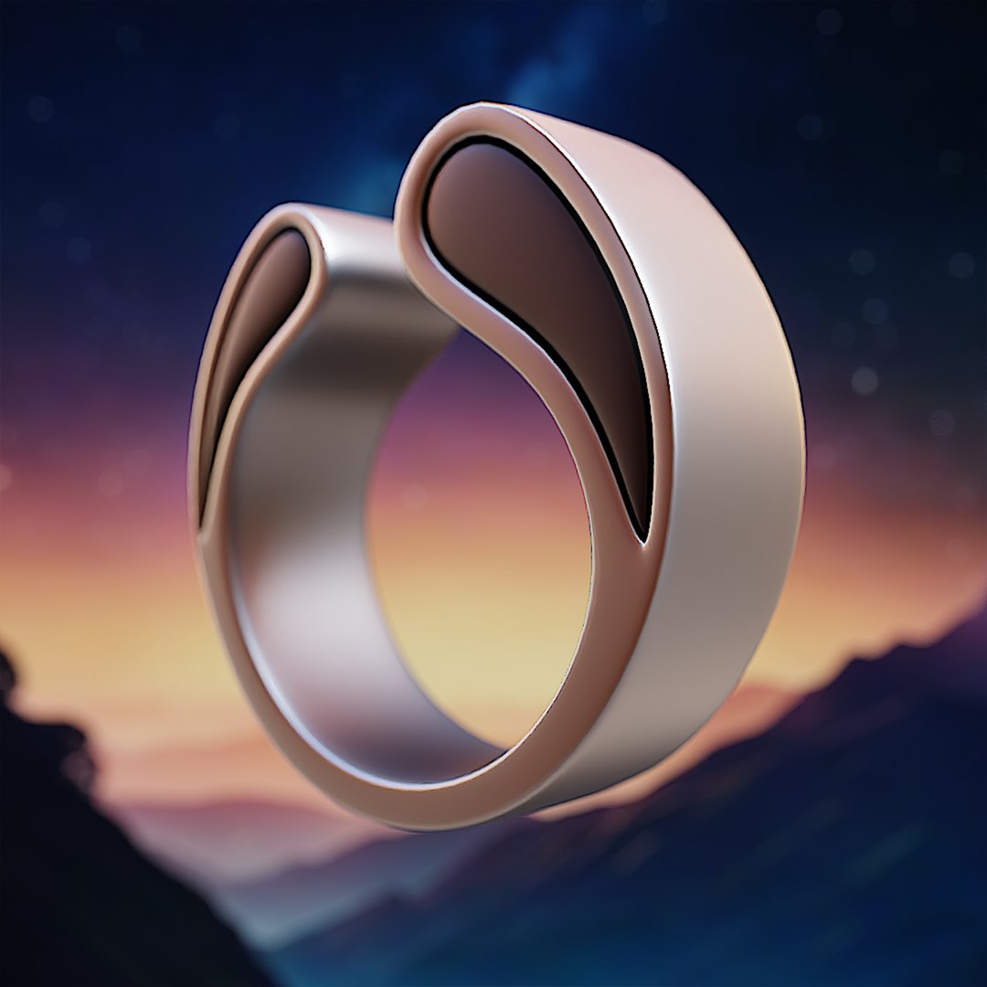 Stylized Teardrop Open Ring 41 3D Model - TurboSquid 2389233