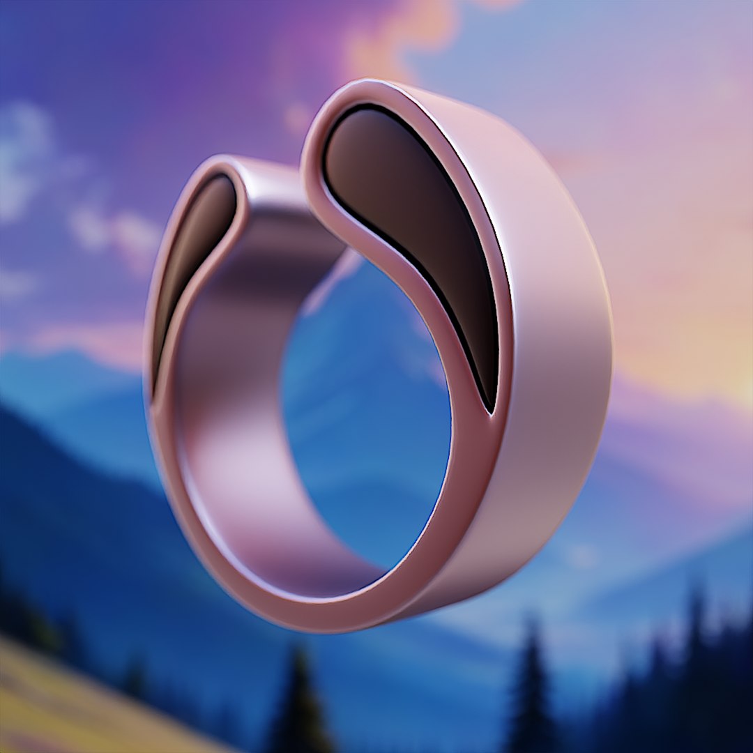 Stylized Teardrop Open Ring 41 3D Model - TurboSquid 2389233