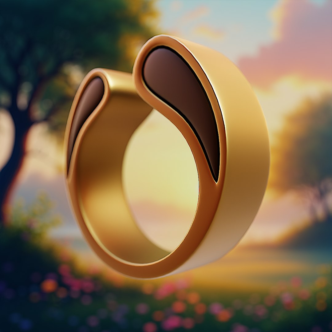 Stylized Teardrop Open Ring 41 3D Model - TurboSquid 2389233