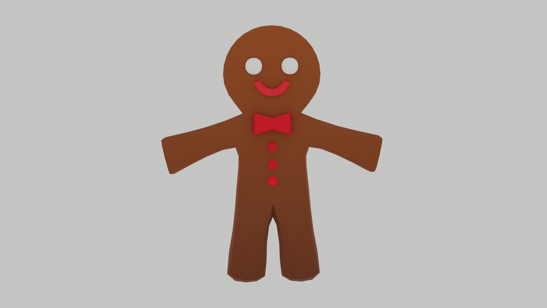3D Gingerbread Cookie Man Low Poly Game Ready - TurboSquid 2003515