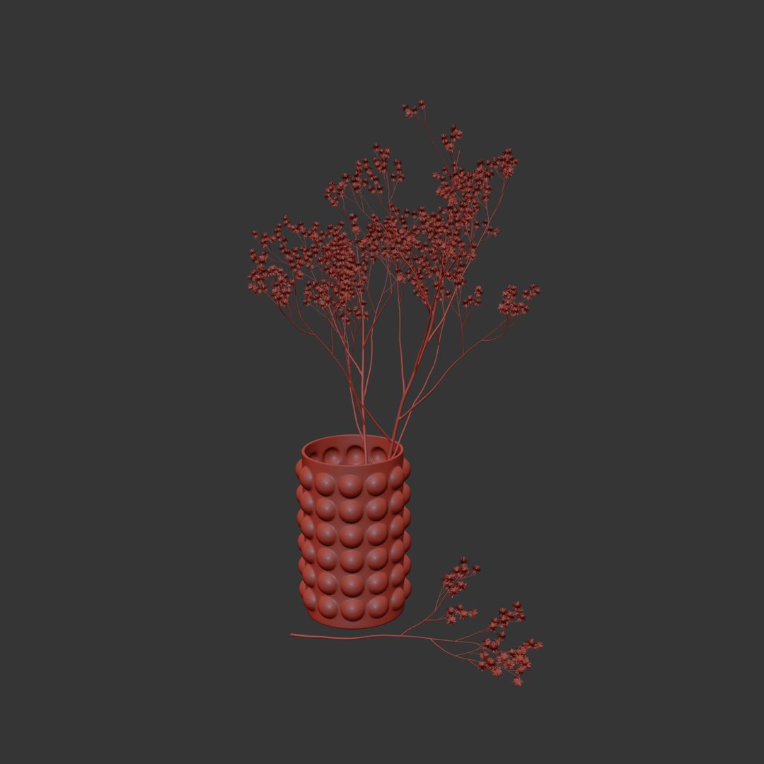 3D Hm Vase Dry Flowers Model - TurboSquid 1555460