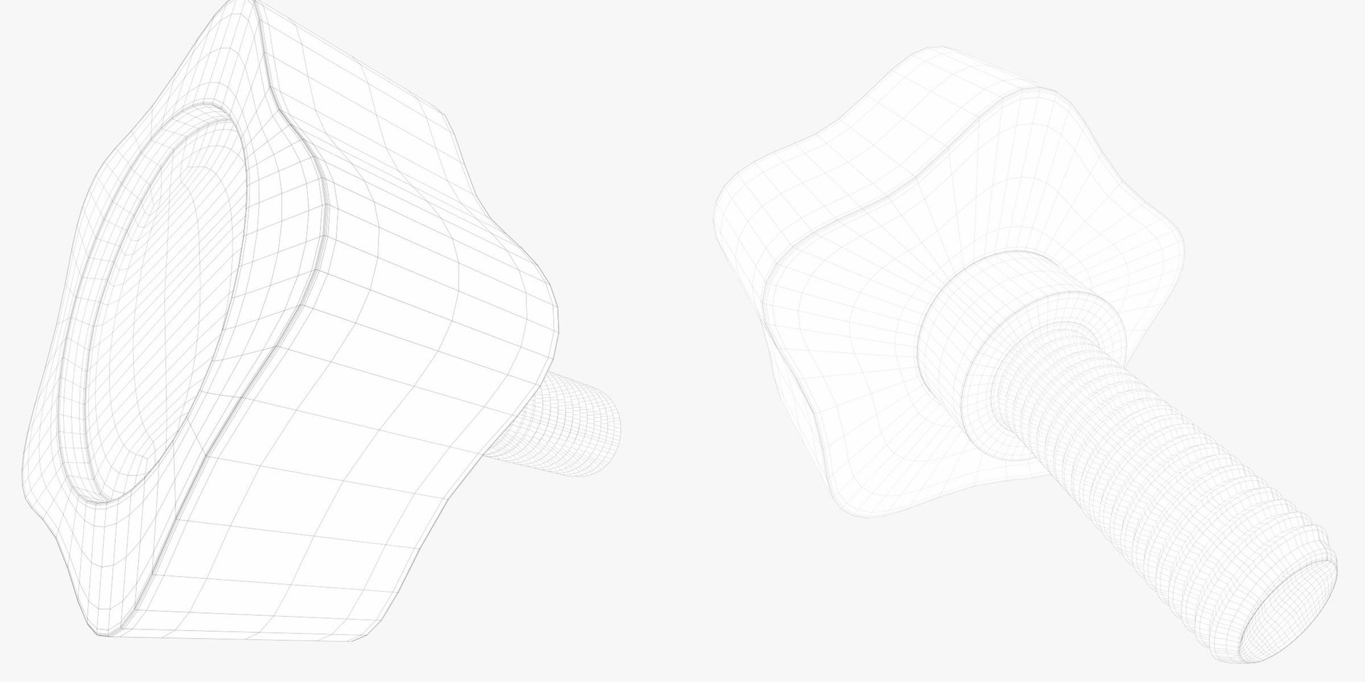 Knob With Thread 1 3D Model - TurboSquid 1891422