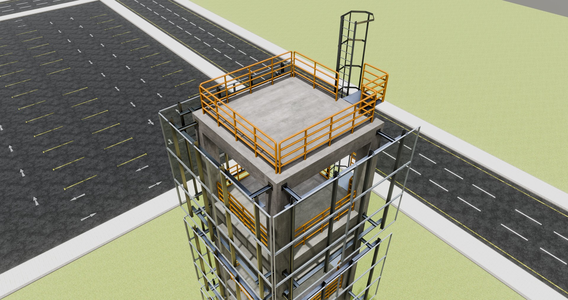 3D Solar Concrete Tower Type-1 Model - TurboSquid 2331318