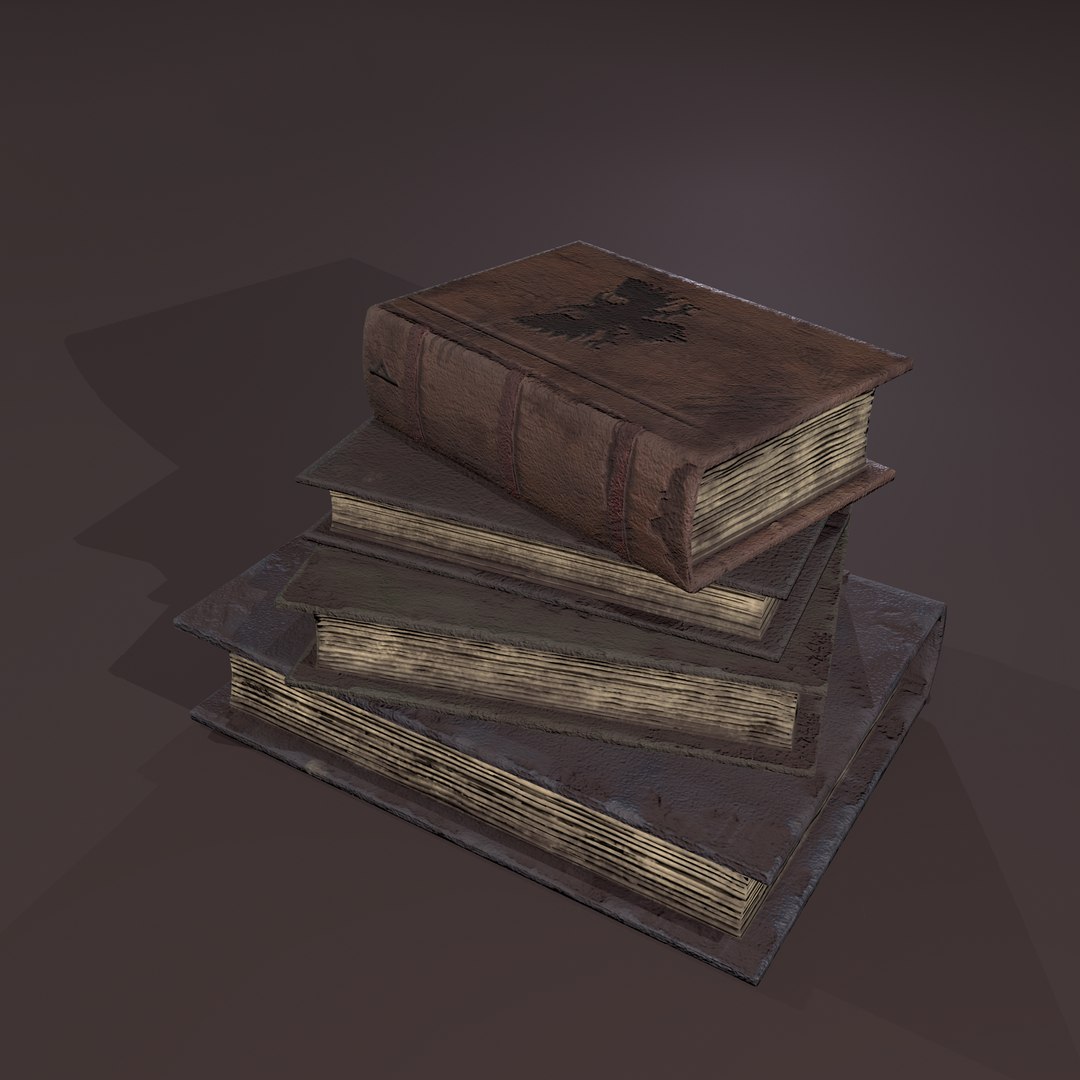 Medieval book stack model - TurboSquid 1393392