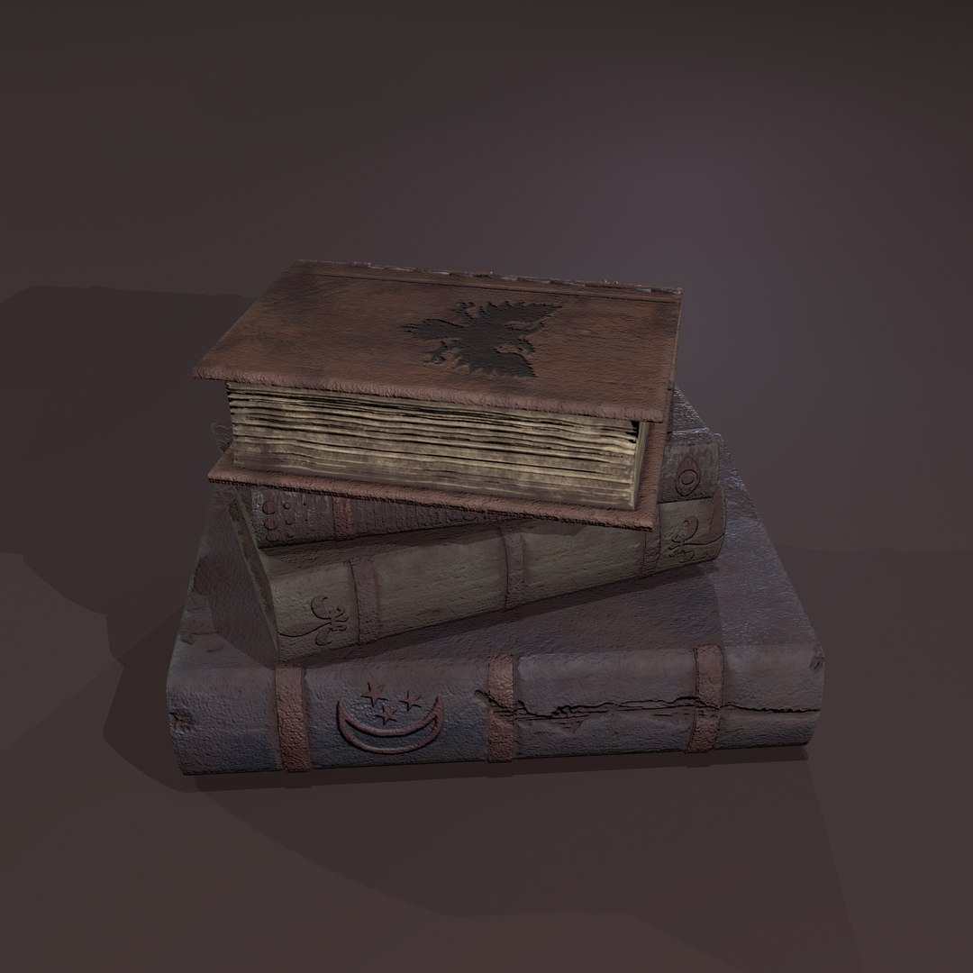 Medieval Book Stack Model - TurboSquid 1393392