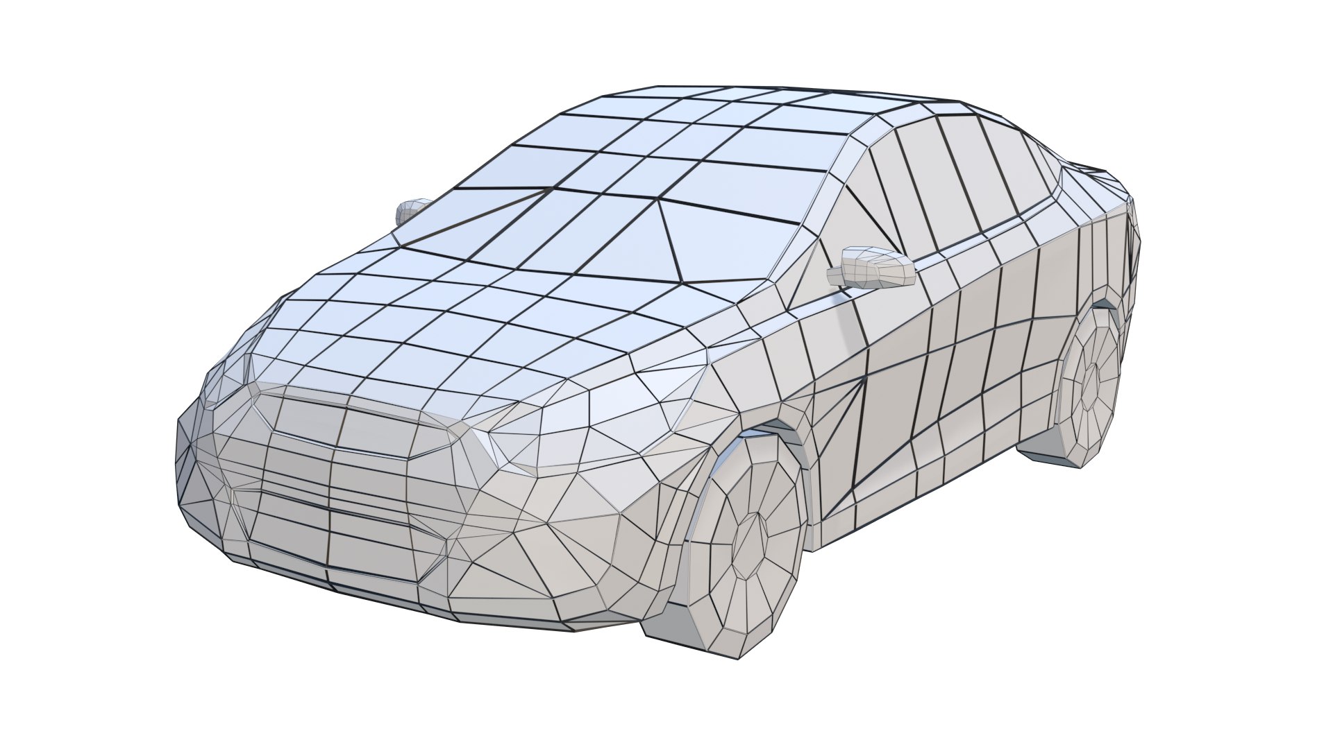 3D White Car - TurboSquid 2380916