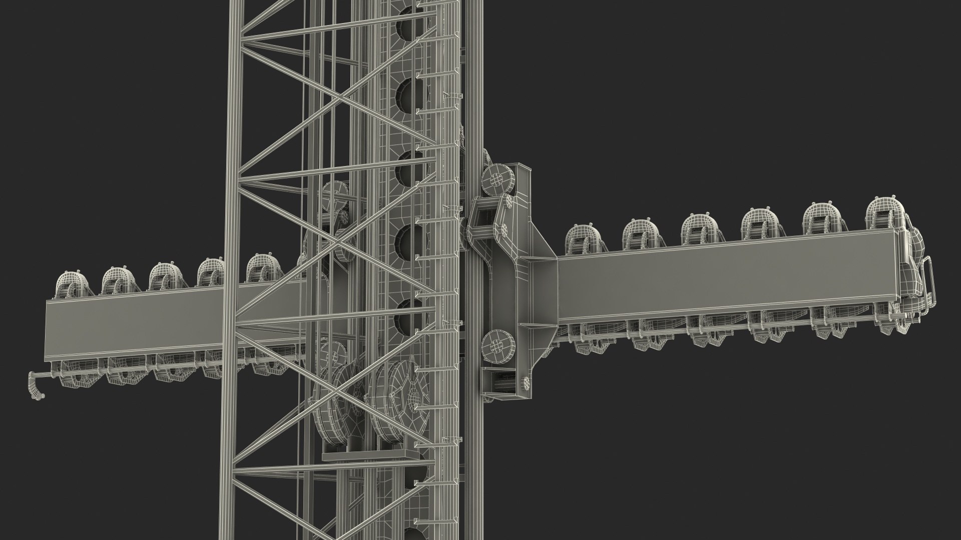 3D Drop Tower Ride Amusement Park Equipment model - TurboSquid 1874701