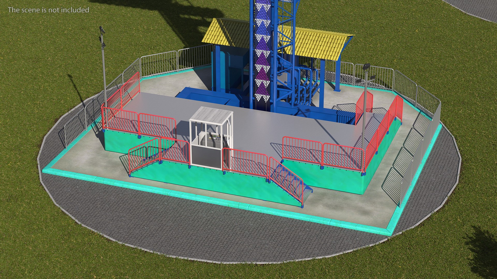 3D Drop Tower Ride Amusement Park Equipment Model - TurboSquid 1874701