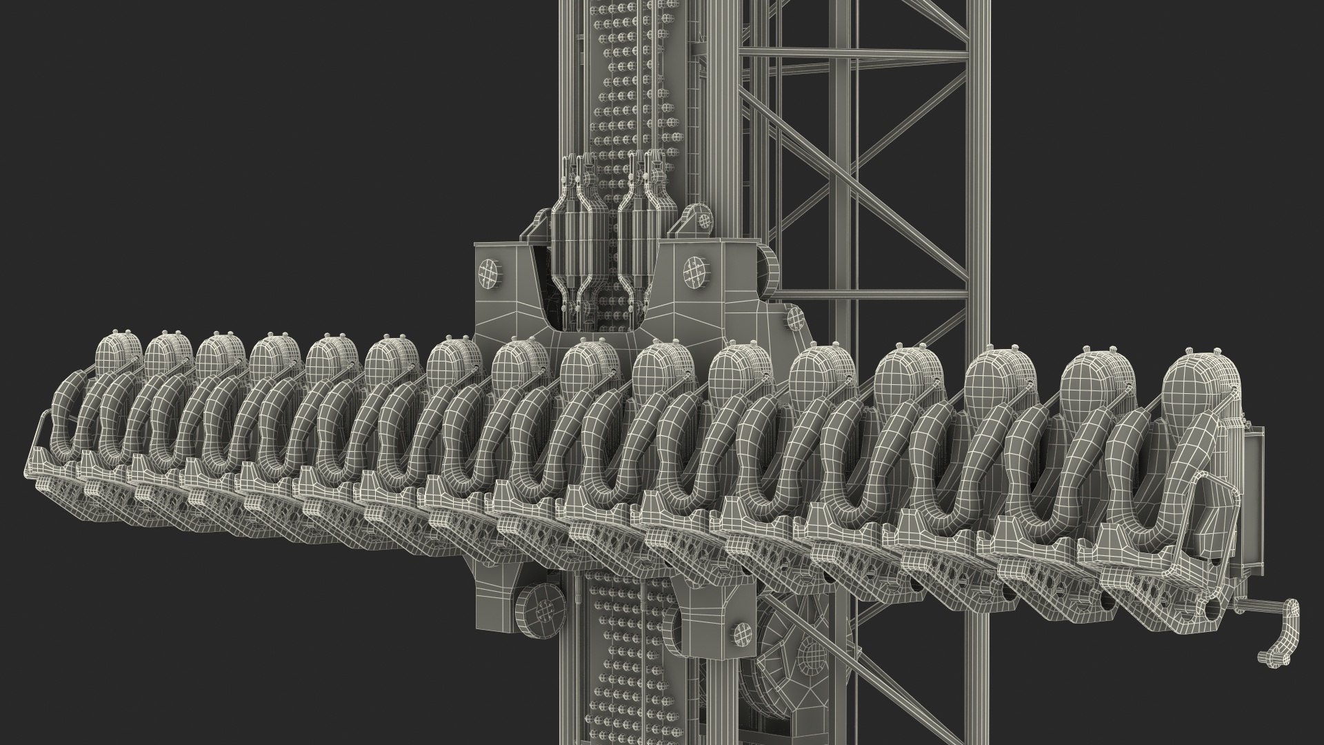 3D Drop Tower Ride Amusement Park Equipment model - TurboSquid 1874701