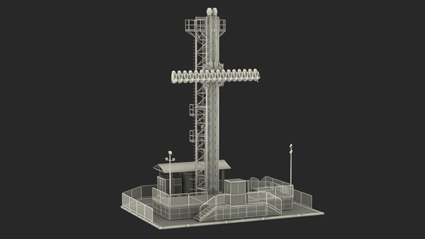 3D Drop Tower Ride Amusement Park Equipment model - TurboSquid 1874701