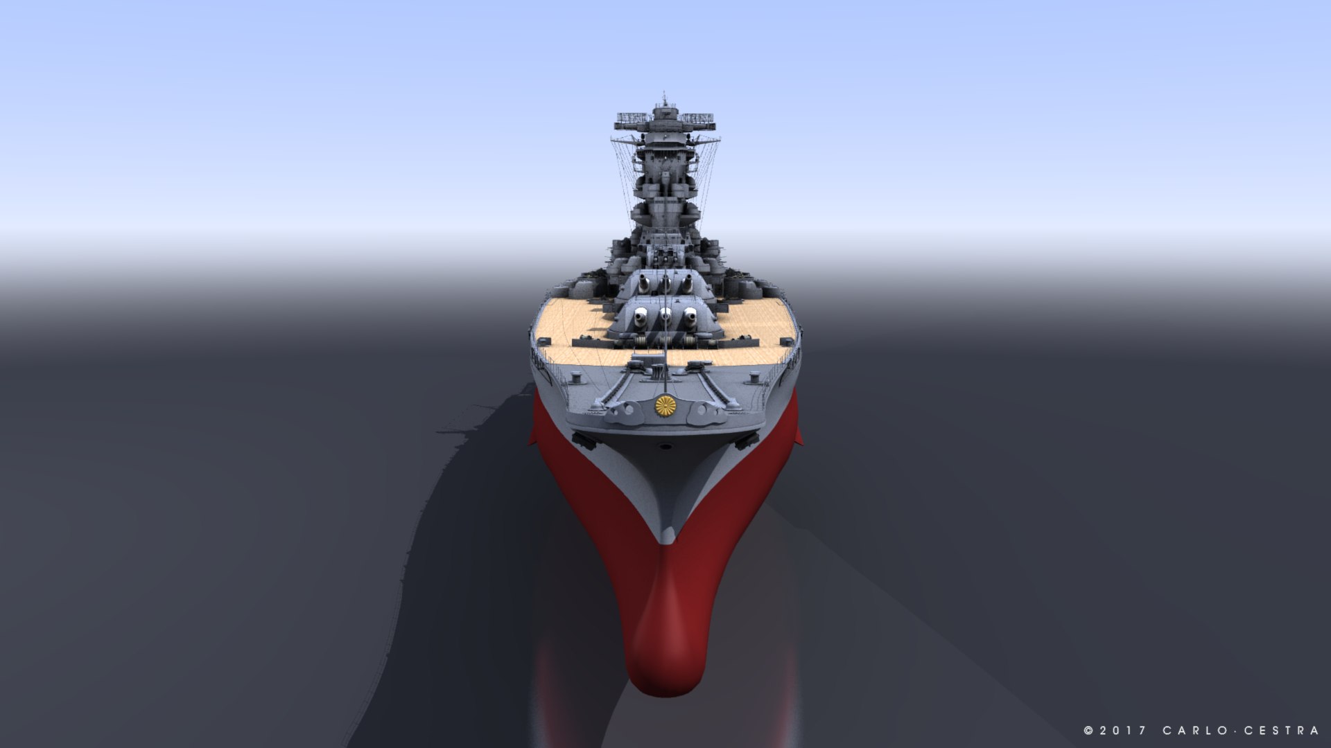 Battleship musashi 3D model - TurboSquid 1190092