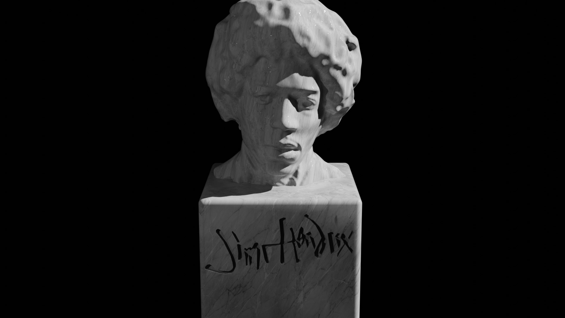 3D Jimi Hendrix - Modular Portrait Bust 3D Printable - TurboSquid 2334357