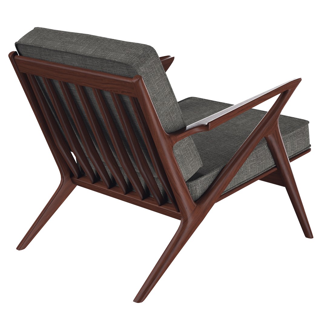 3D lounger fabric wood model - TurboSquid 1165147