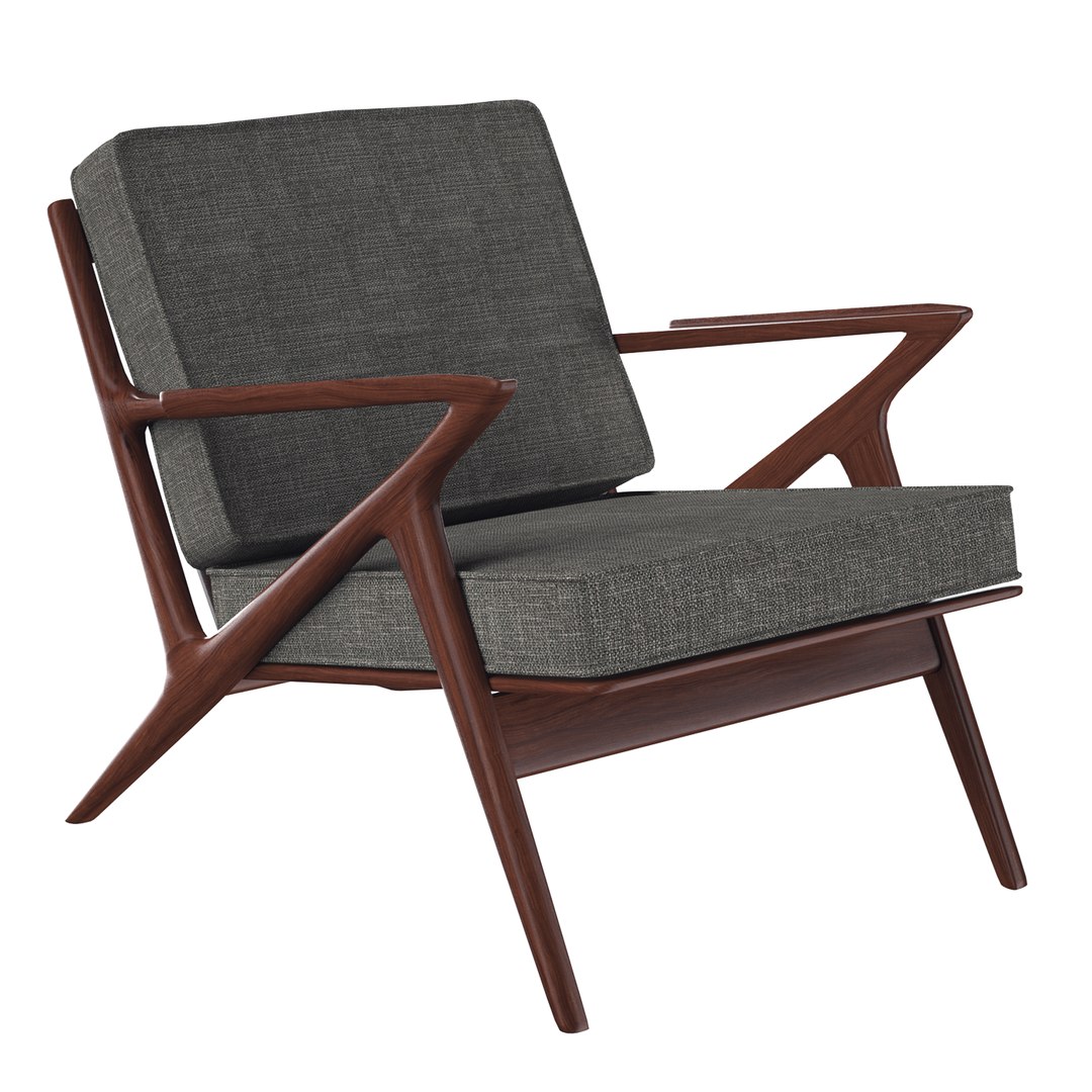 3D lounger fabric wood model - TurboSquid 1165147
